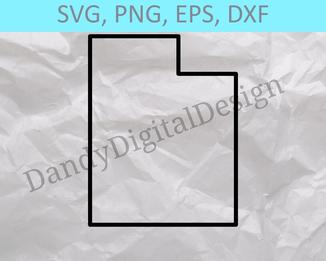 Utah State Outline SVG, UT Outline SVG, State Outline, Cricut or ...
