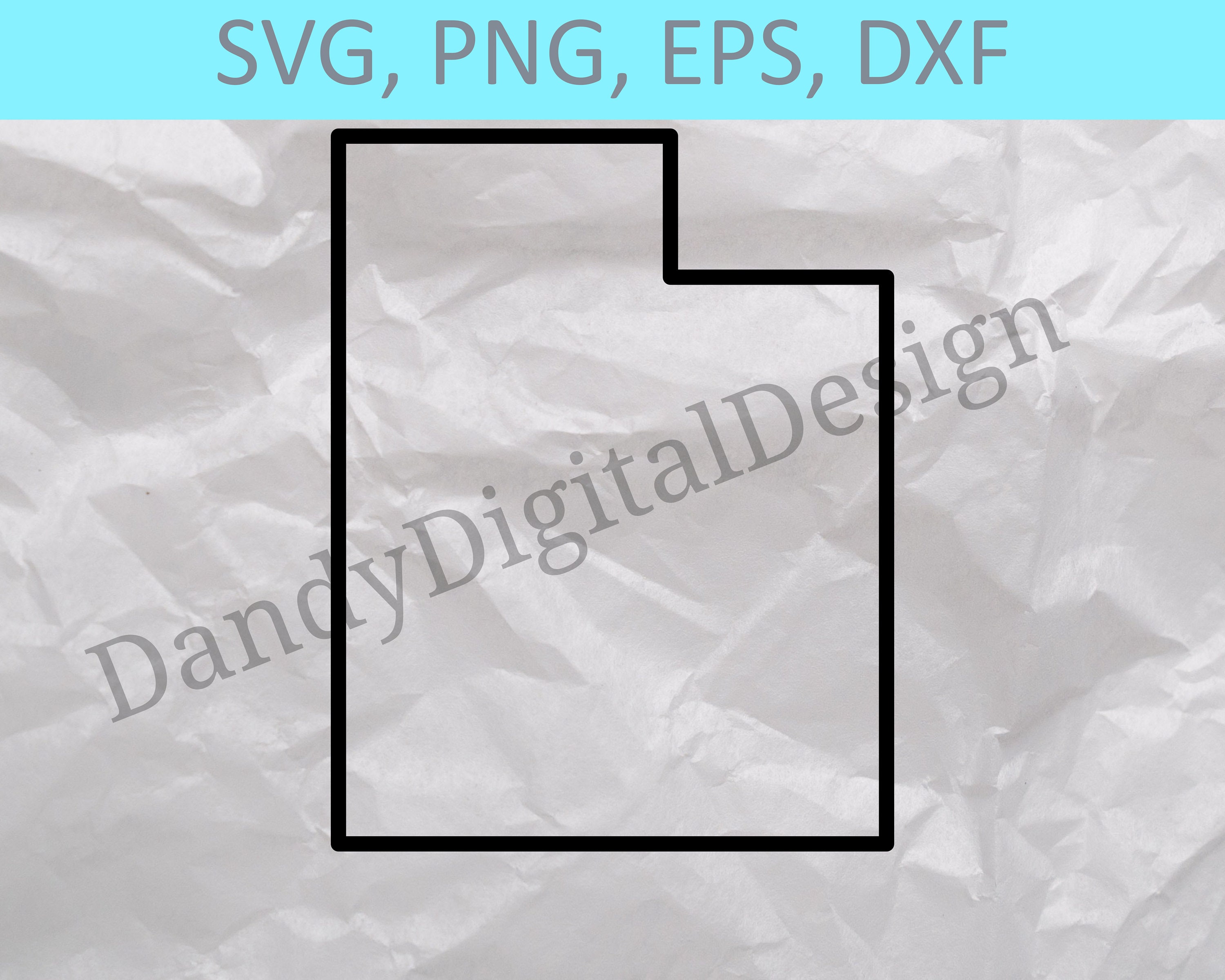 Utah State Outline SVG, UT Outline SVG, State Outline, Cricut or ...