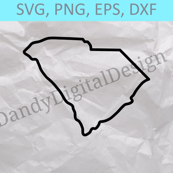 Outline of South Carolina - Etsy