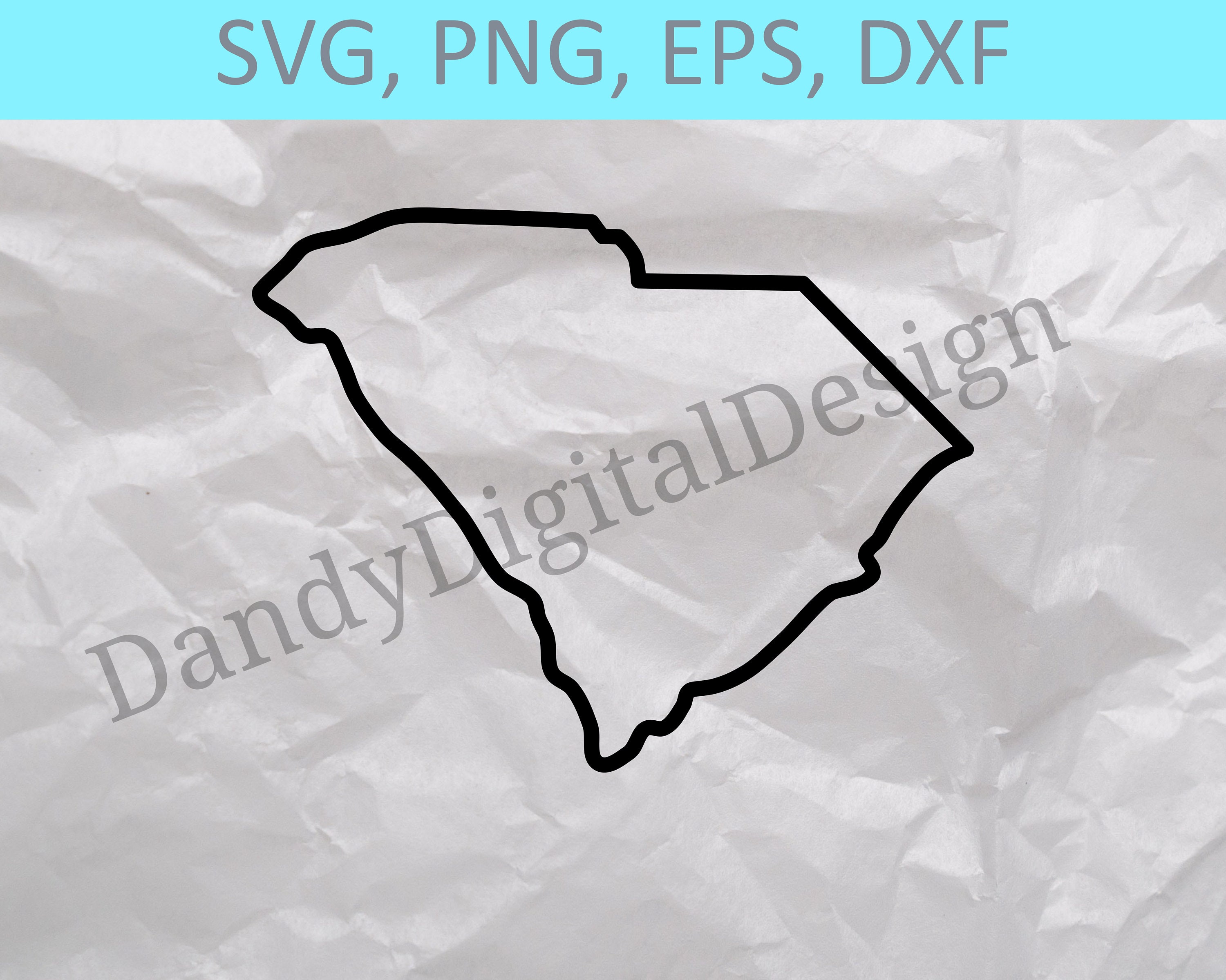 South Carolina State Outline SVG, SC Outline SVG, State Outline, Cricut ...