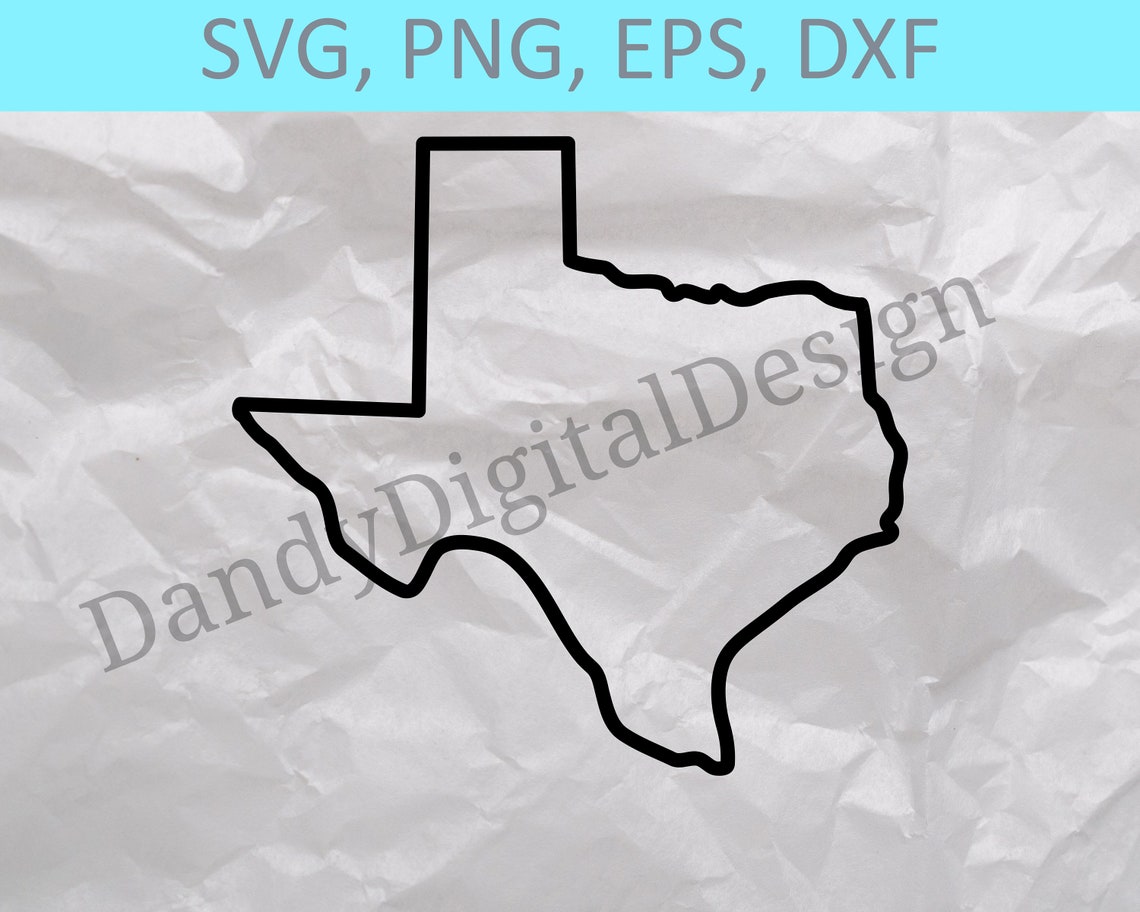 Texas State Outline SVG, TX Outline SVG, State Outline, Cricut or ...