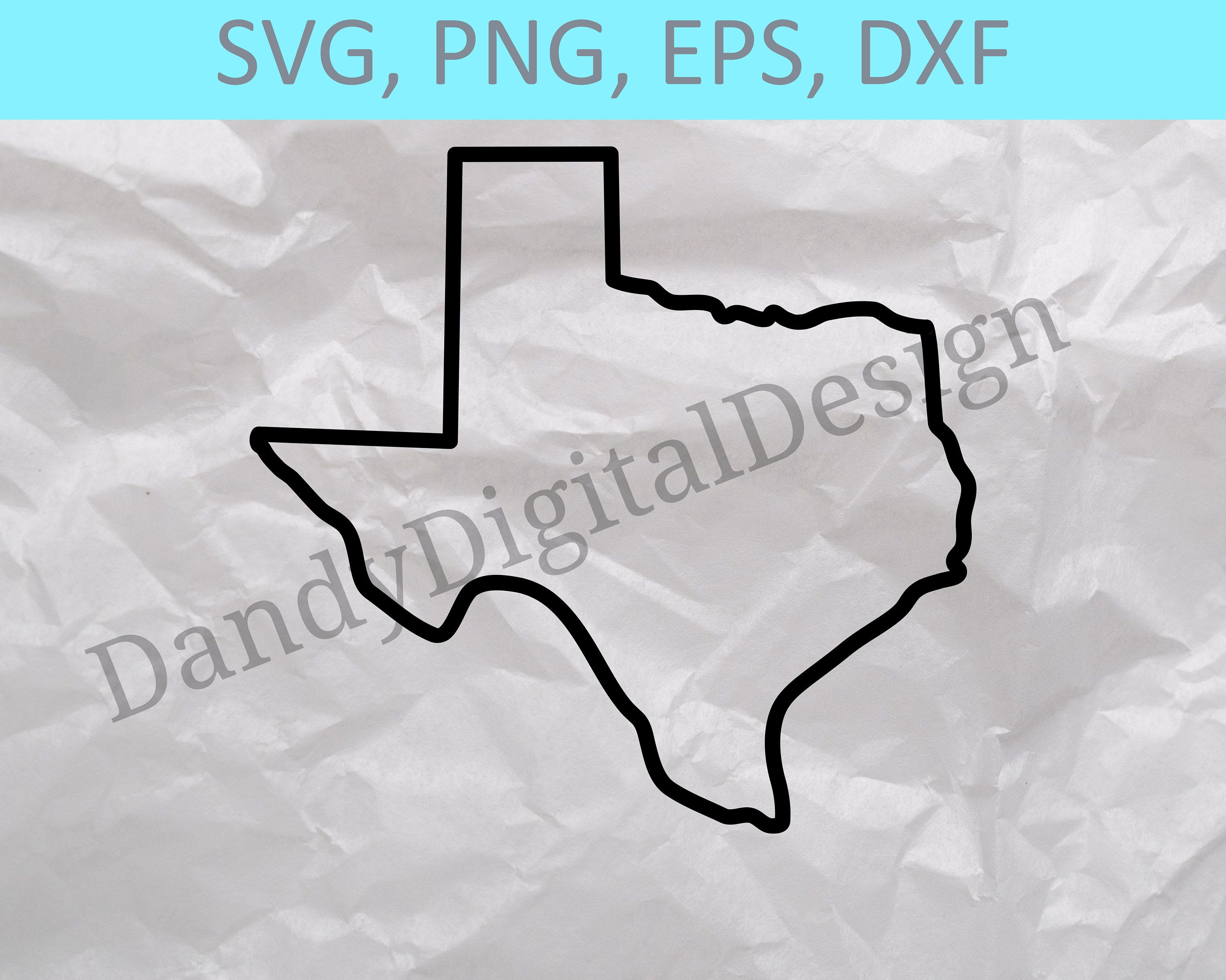 Texas State Outline SVG, TX Outline SVG, State Outline, Cricut or ...