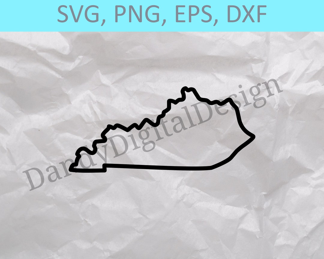 Kentucky State Outline SVG, KY Outline SVG, State Outline, Cricut or ...