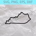 Kentucky State Outline SVG, KY Outline SVG, State Outline, Cricut or ...
