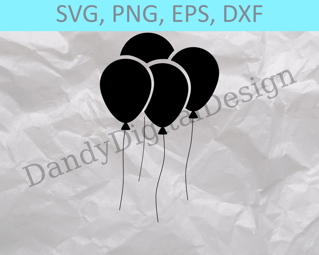 Balloon Bundle SVG, Balloon Silhouette, Cuttable Balloon Silhouette ...