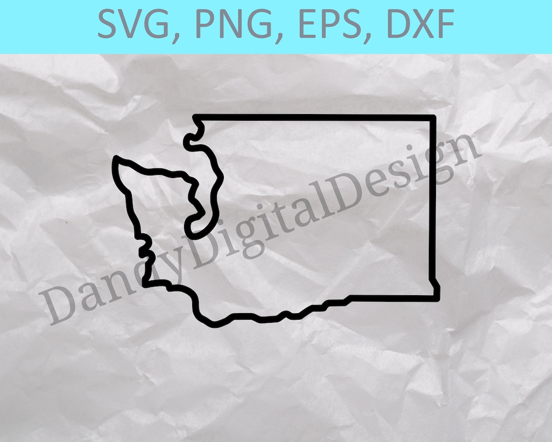 Washington State Outline SVG, WA Outline SVG, State Outline, Cricut or ...