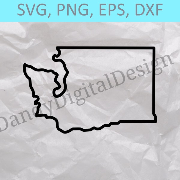 Washington State Outline Svg - Etsy