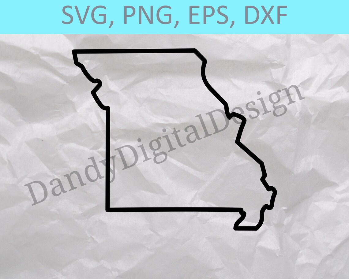 Missouri State Outline SVG, MO Outline SVG, State Outline, Cricut or ...