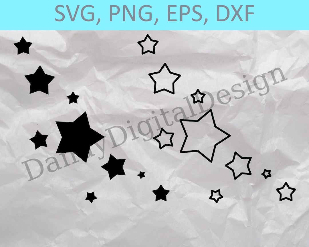 Star Trail SVG, Cuttable Stars, Cricut or Silhouette Cut Files - Etsy