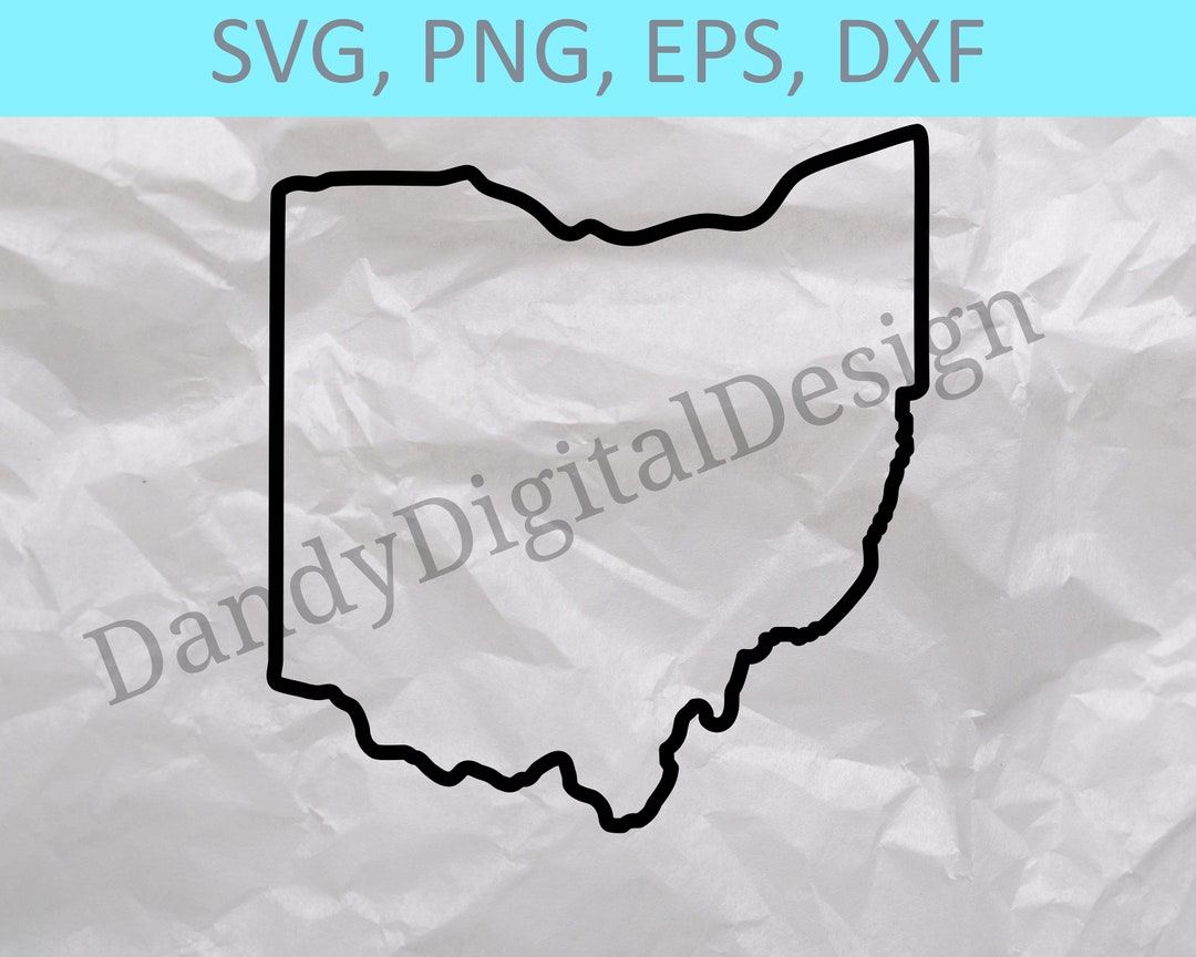Ohio State Outline SVG, OH Outline SVG, State Outline, Cricut or ...