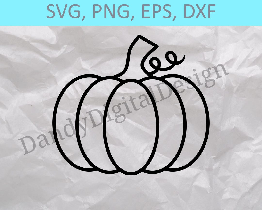 Pumpkin Outline SVG Cut File - Etsy