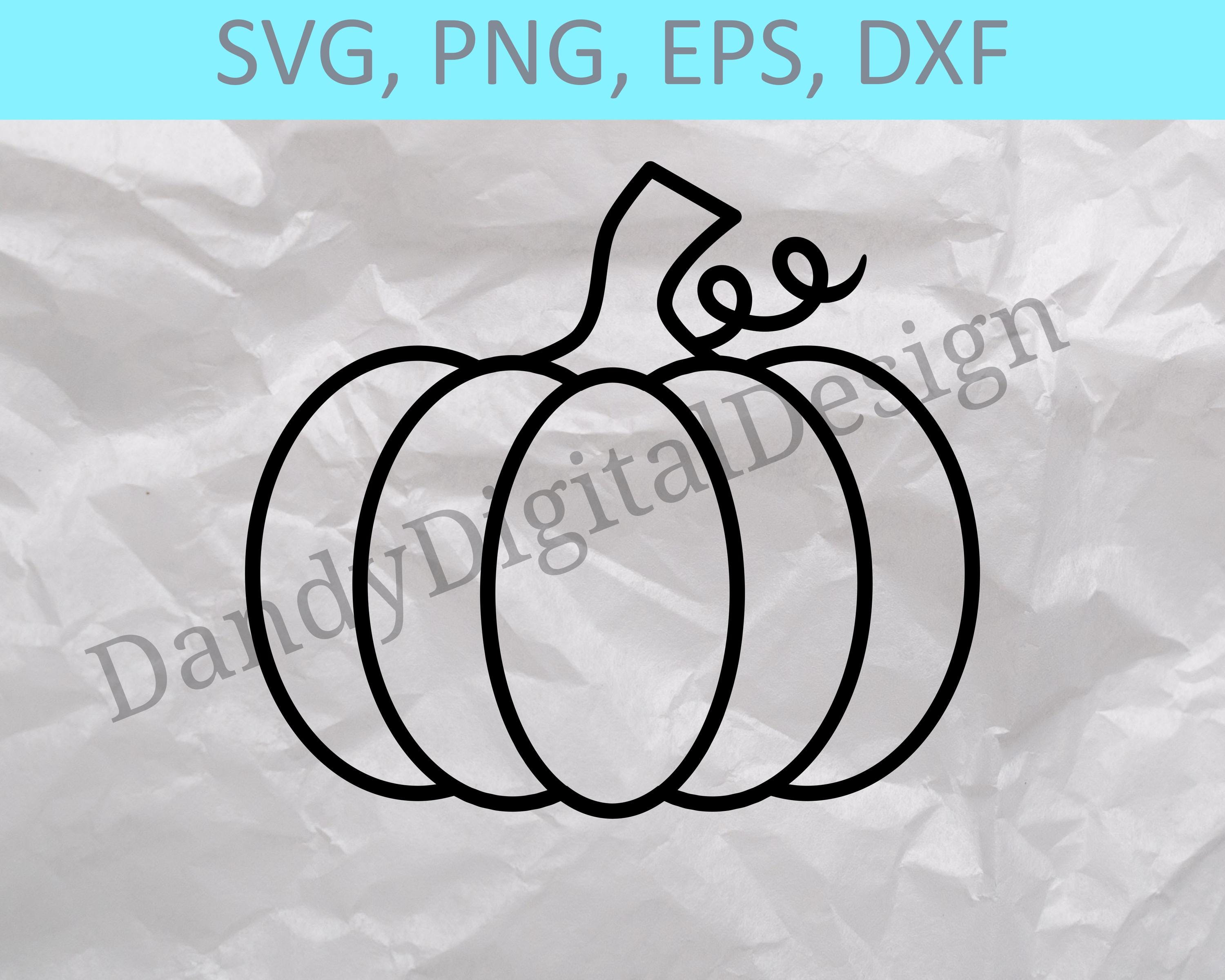 Pumpkin Outline SVG Cut File - Etsy