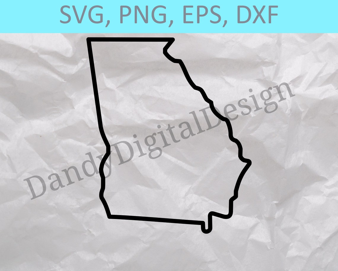 Georgia State Outline SVG, GA Outline SVG, State Outline, Cricut or ...