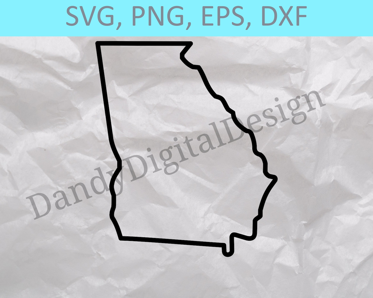 Georgia State Outline SVG, GA Outline SVG, State Outline, Cricut or ...