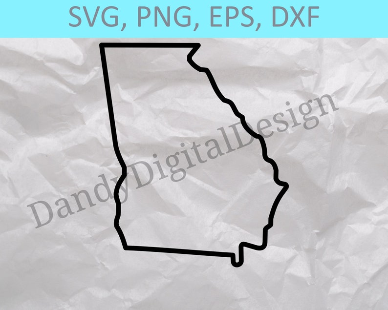 Georgia State Outline SVG, GA Outline SVG, State Outline, Cricut or ...