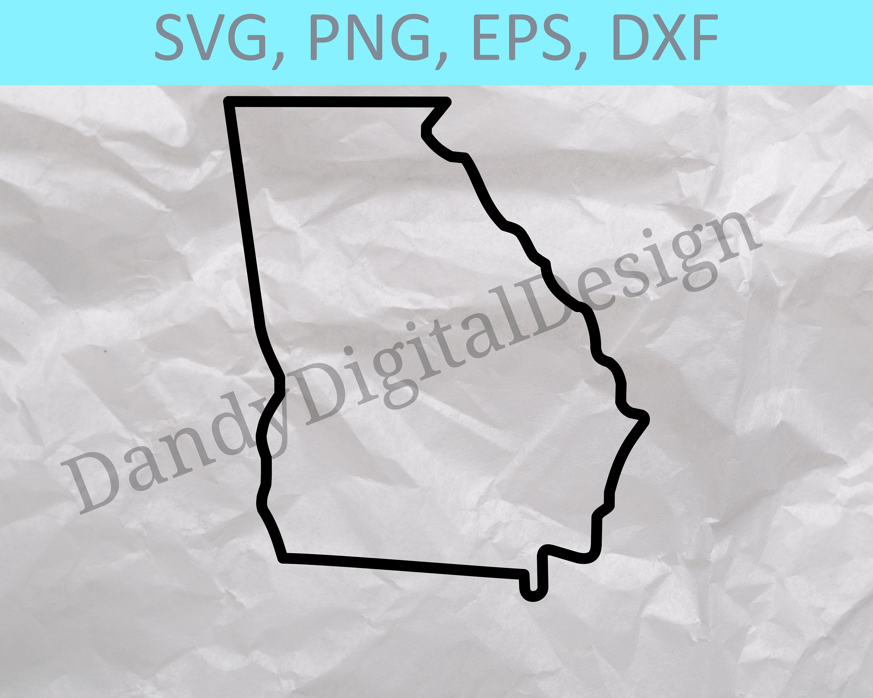Georgia State Outline SVG, GA Outline SVG, State Outline, Cricut or ...