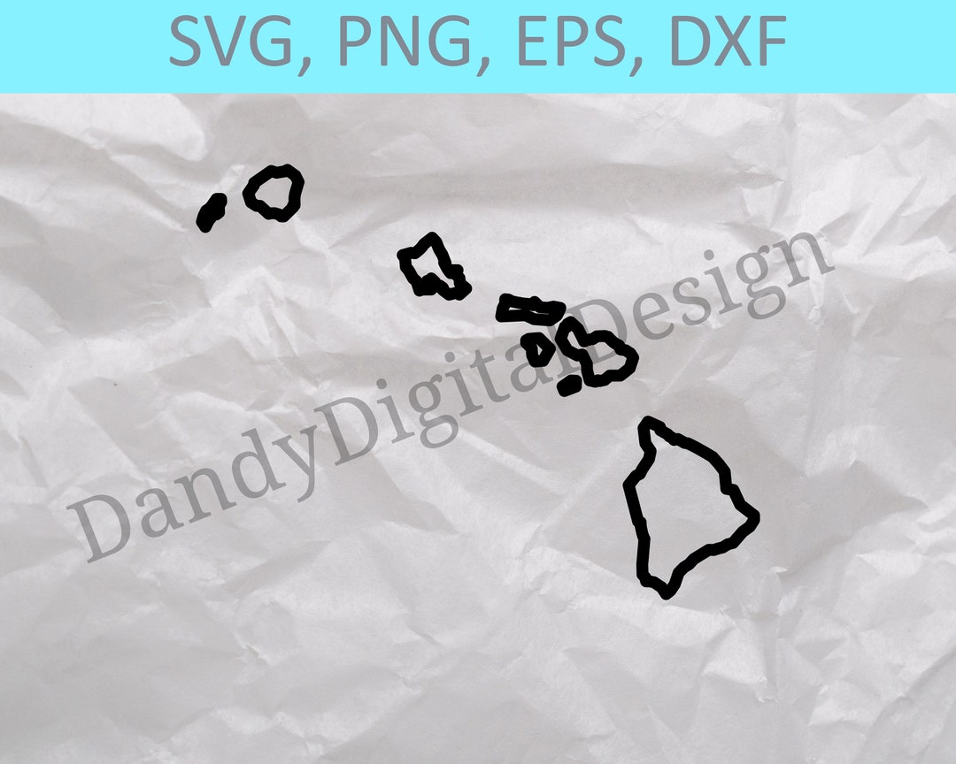 Hawaii State Outline SVG, HI Outline SVG, State Outline, Cricut or ...