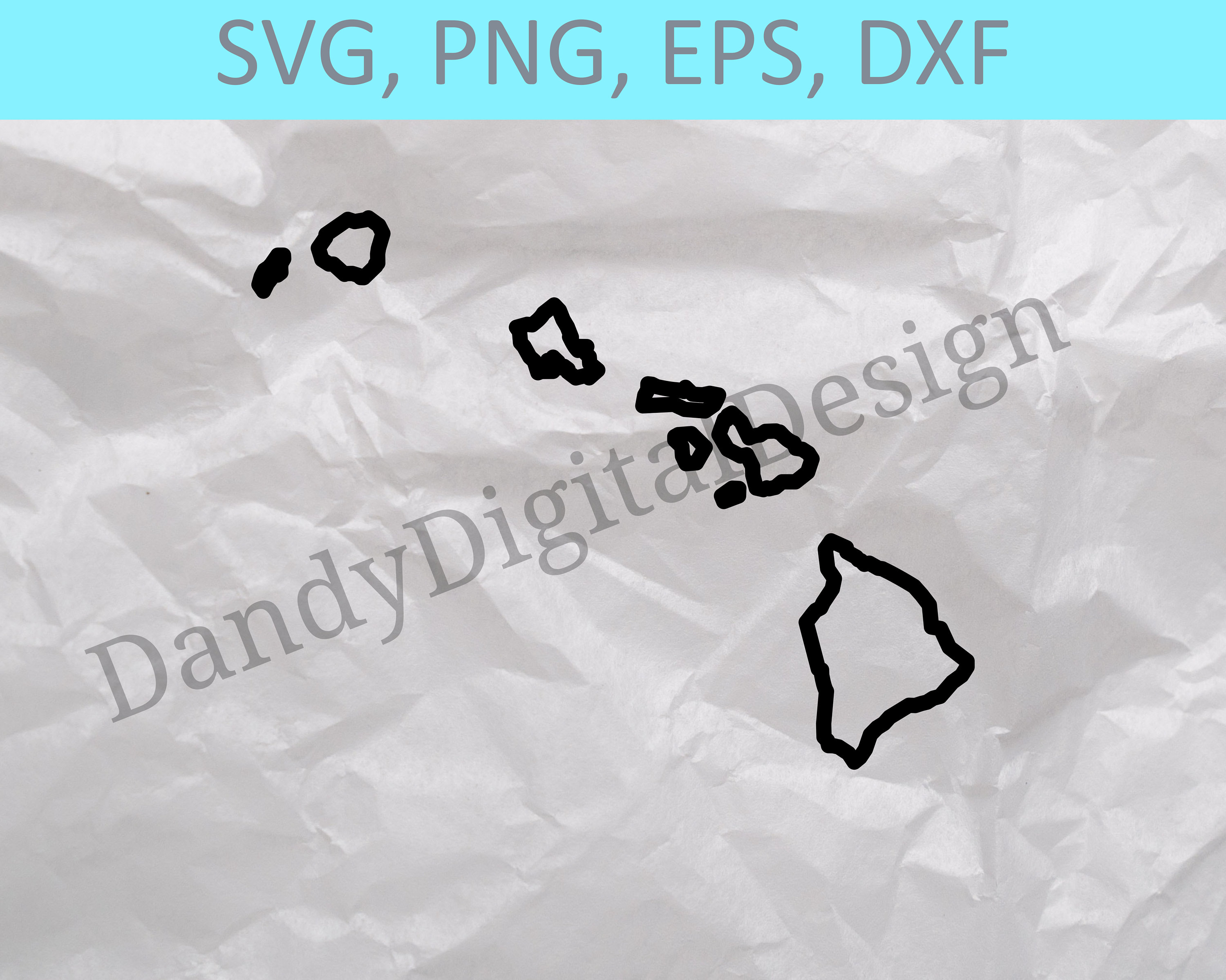 Hawaii State Outline SVG, HI Outline SVG, State Outline, Cricut or ...