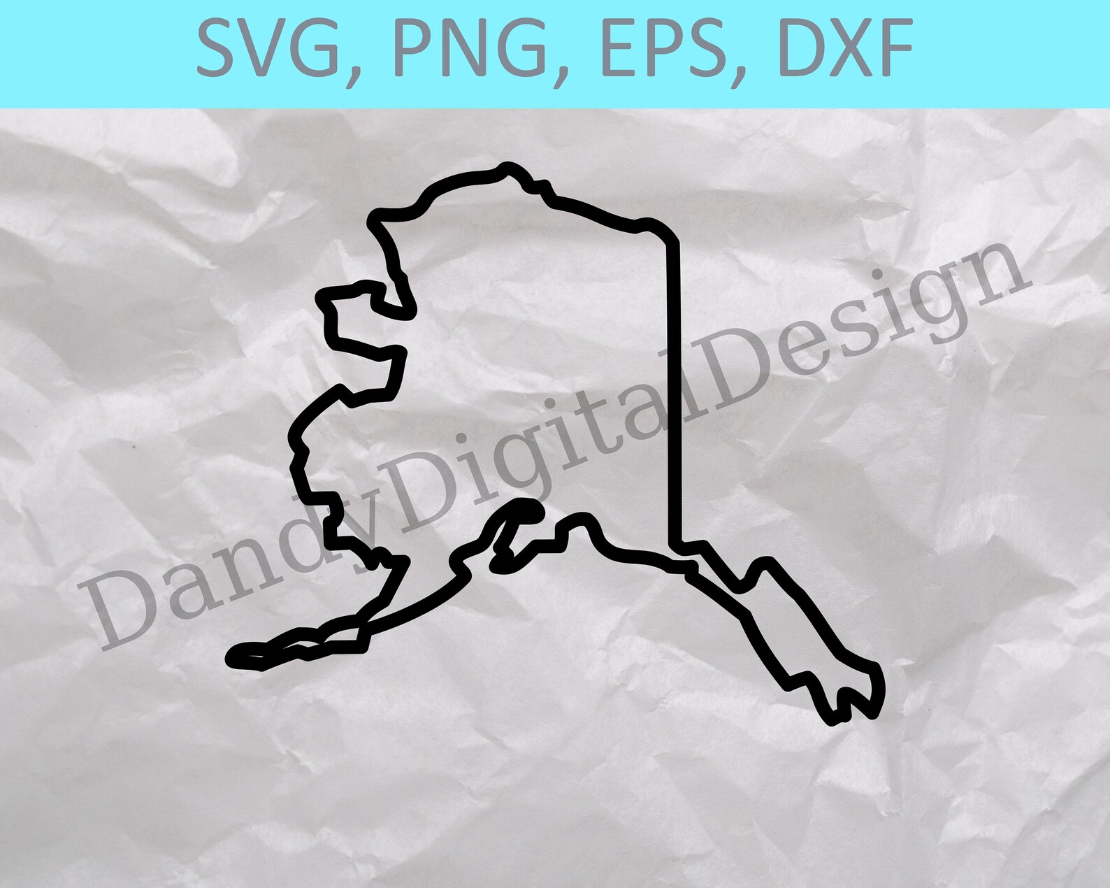 Alaska State Outline SVG, AK Outline SVG, State Outline, Cricut or ...