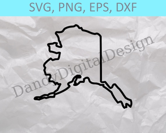 Alaska State Outline SVG AK Outline SVG State Outline | Etsy