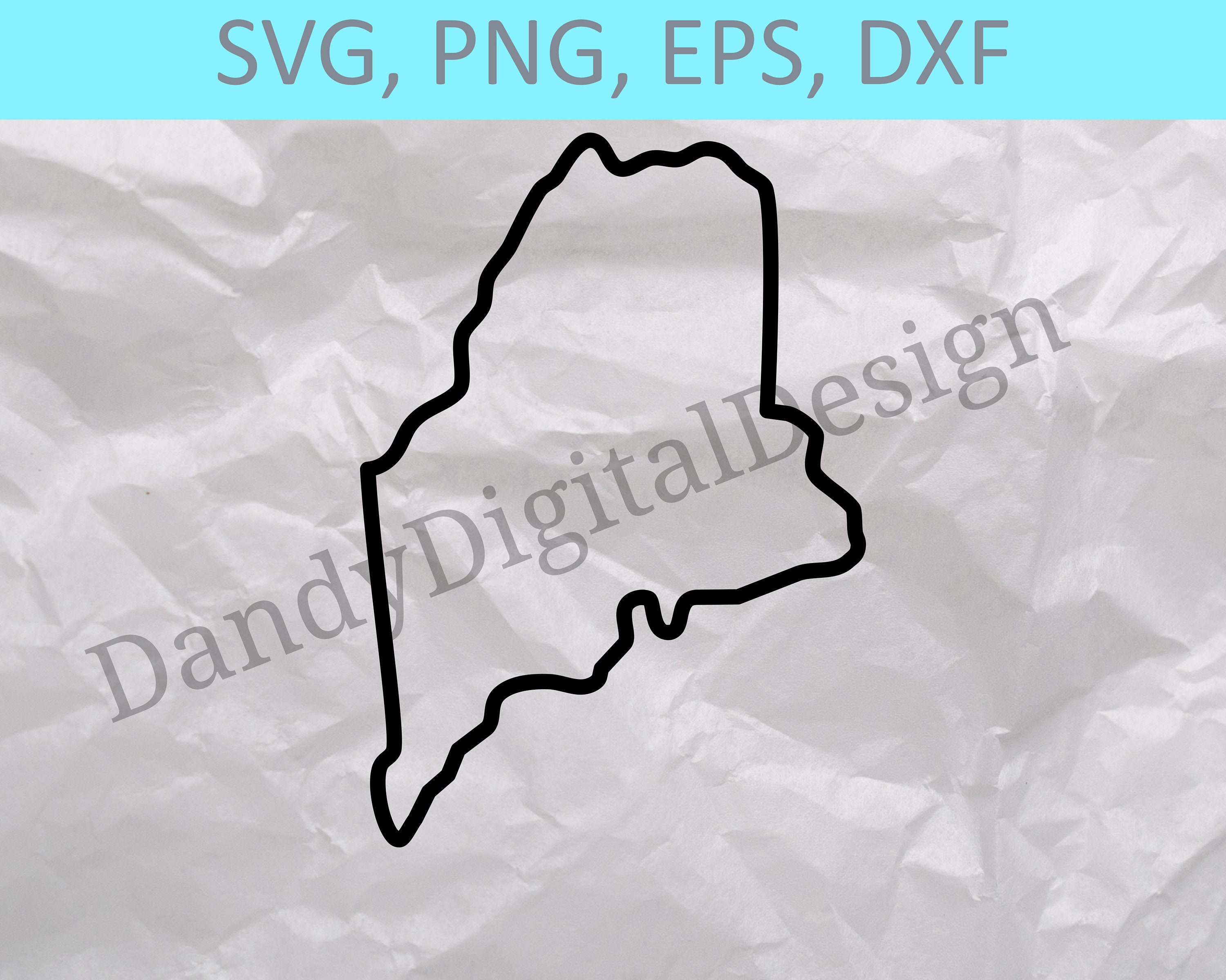Maine State Outline SVG, ME Outline SVG, State Outline, Cricut or ...