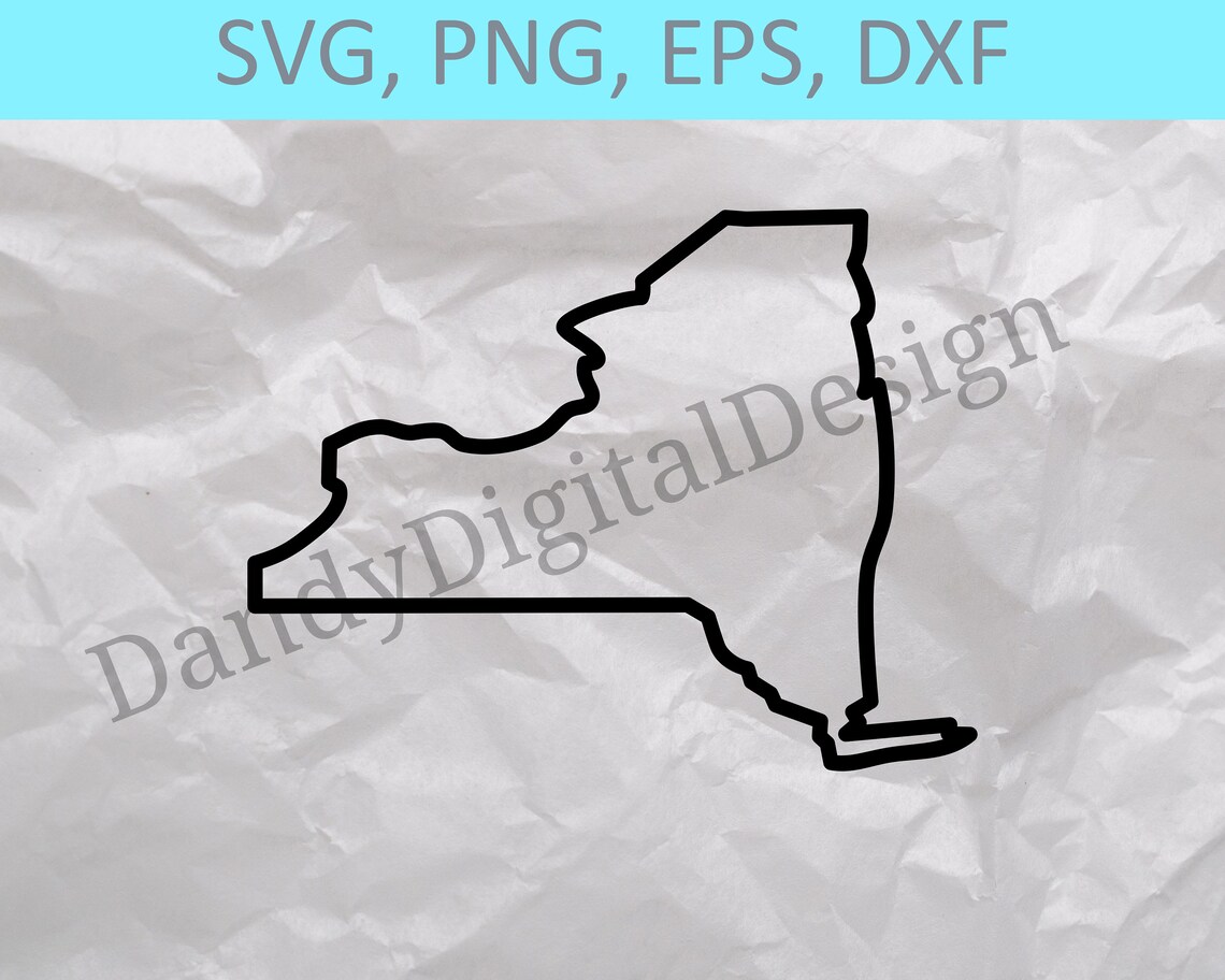 New York State Outline SVG, NY Outline SVG, State Outline, Cricut or ...