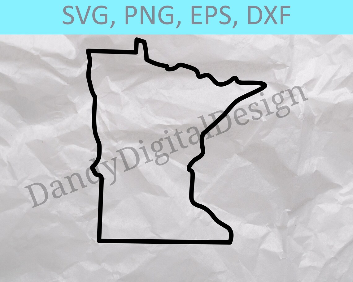 Minnesota State Outline SVG, MN Outline SVG, State Outline, Cricut or ...