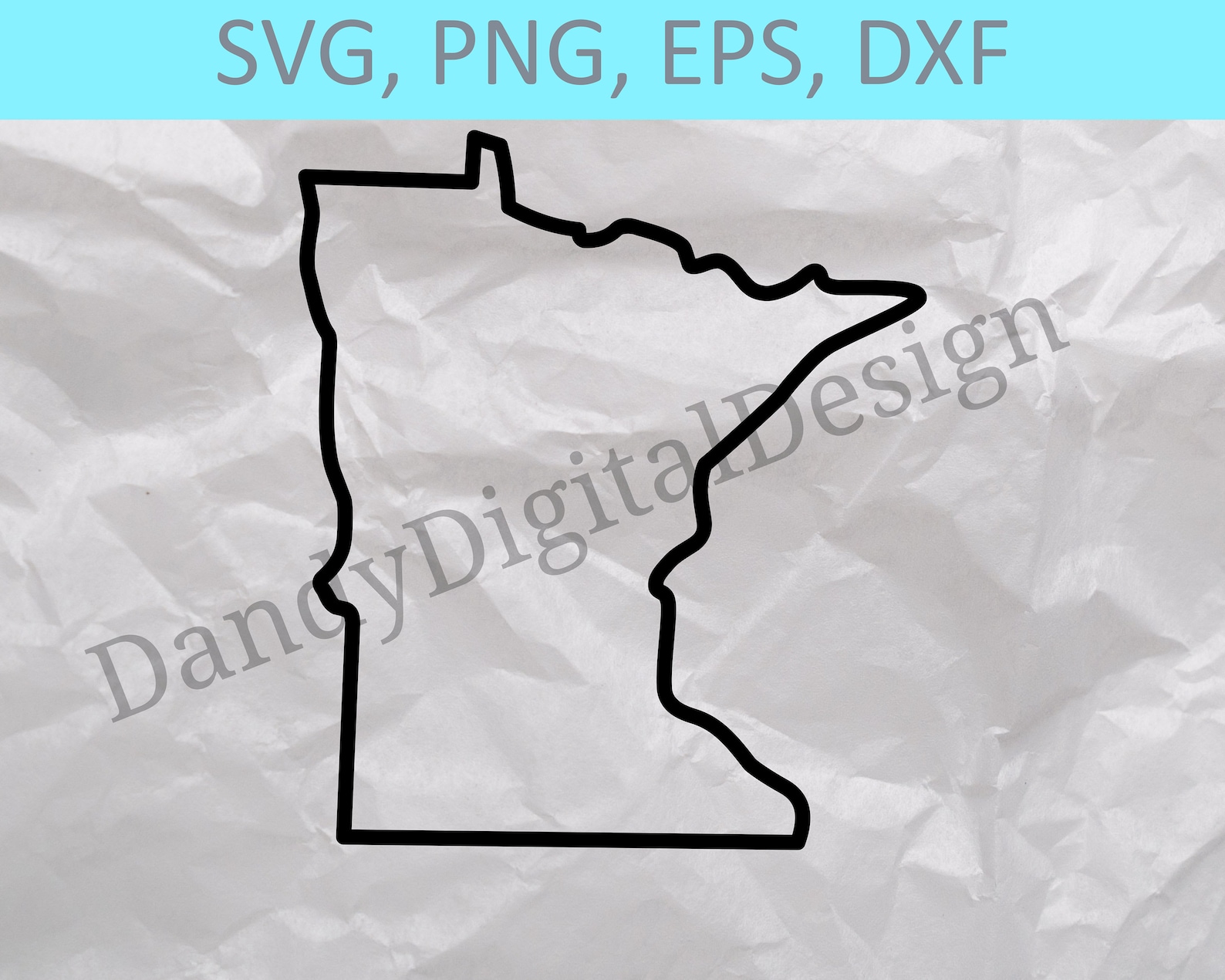 Minnesota State Outline SVG, MN Outline SVG, State Outline, Cricut or ...