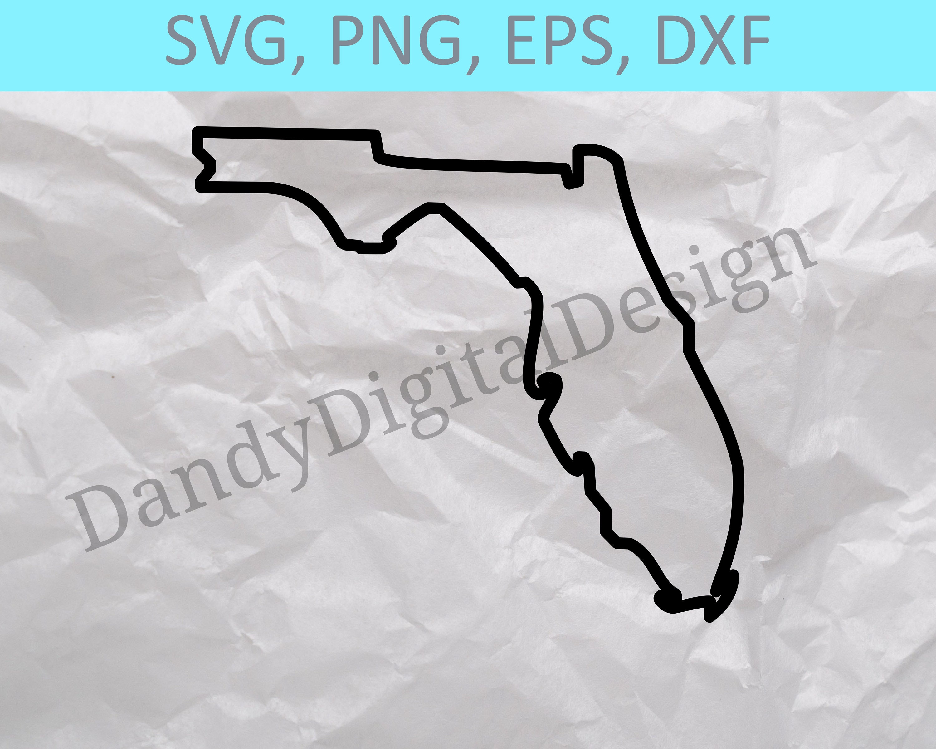 Florida State Outline SVG, FL Outline SVG, State Outline, Cricut or ...