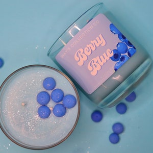 Berry Blue Candle, Blue Raspberry Candle, Cocktail Candle, Soy Wax ...