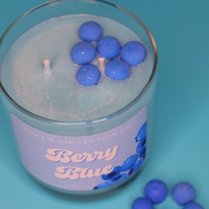 Berry Blue Candle, Blue Raspberry Candle, Cocktail Candle, Soy Wax ...