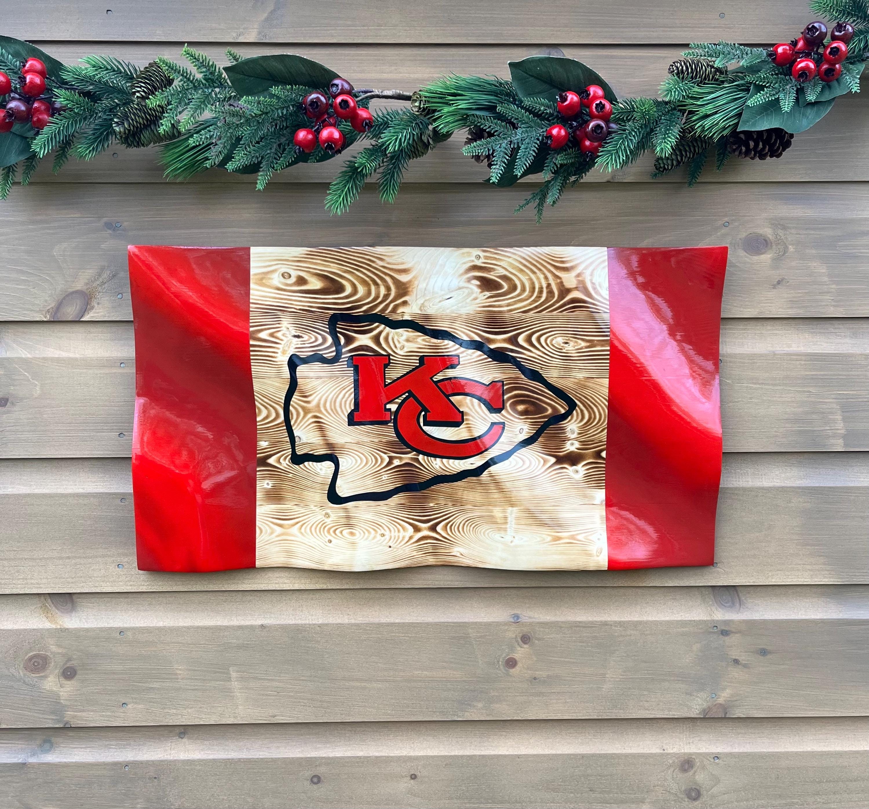 Wavy Kansas City Chiefs Flag (solid Wood) - Etsy