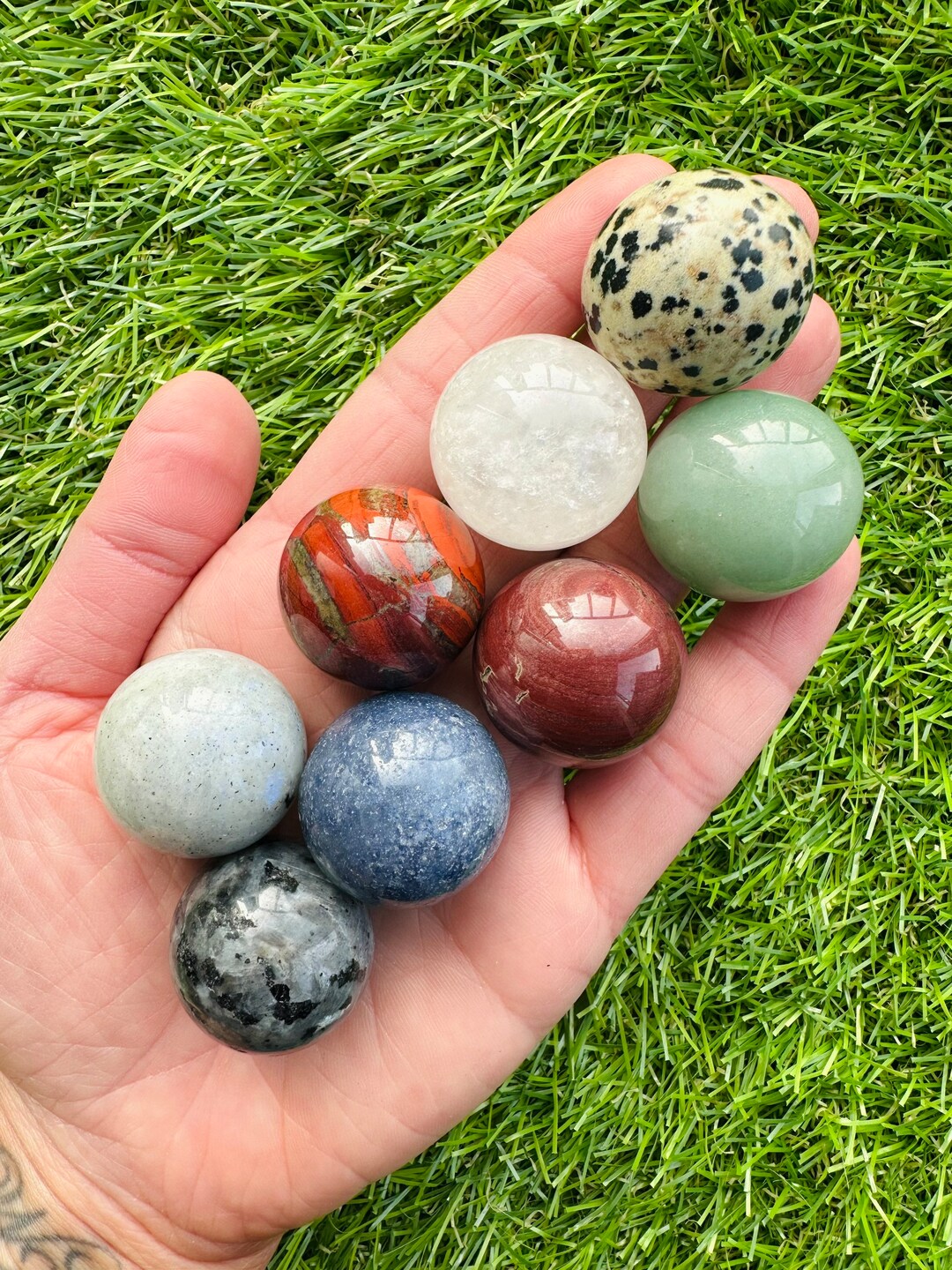 25mm Small Crystal Sphere With Stand, 1 Small Polished Crystal Sphere ...