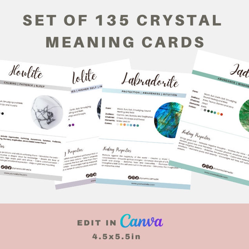 Printable Crystal Cards - Etsy