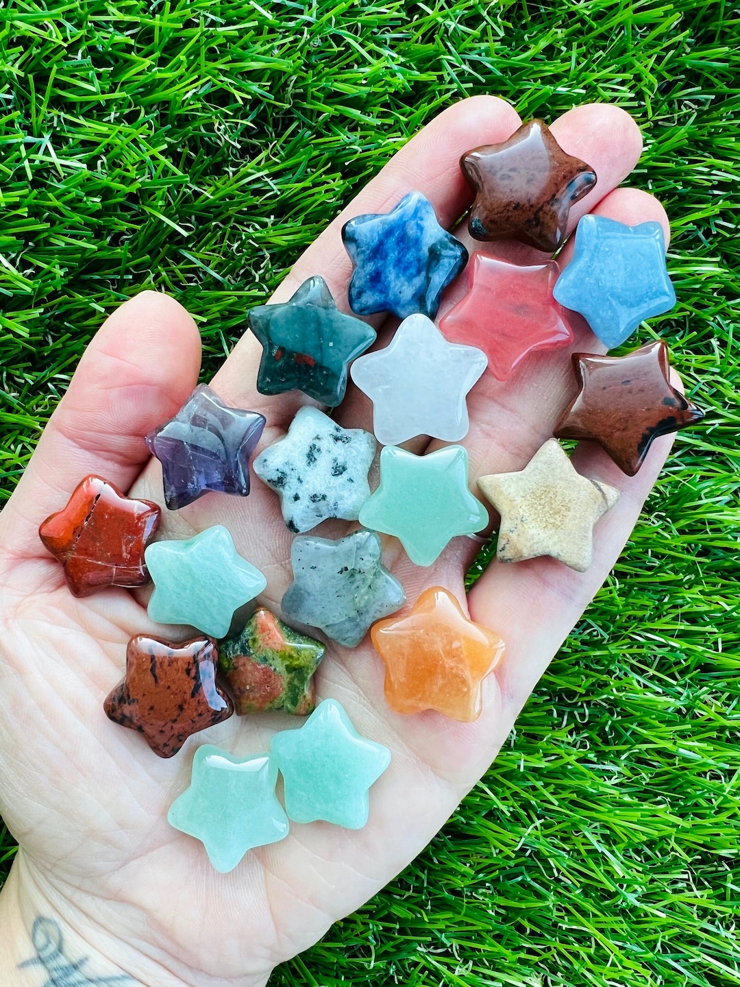 Crystal Star Carvings, Crystal Star Confetti, Mystery Small Genuine ...