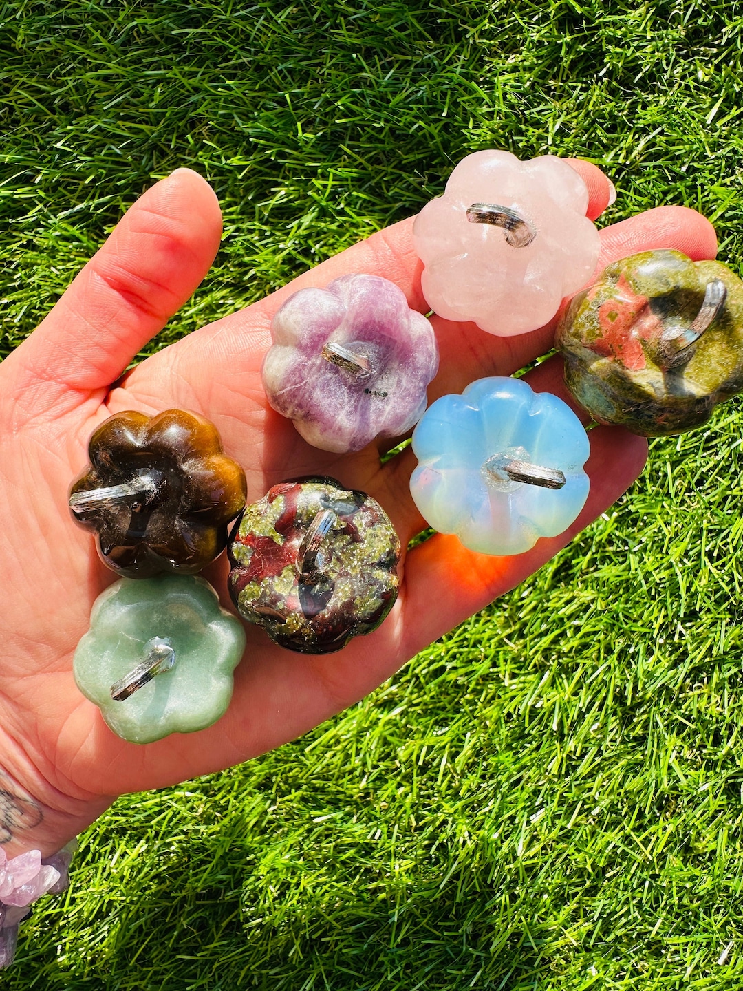 Mini Crystal Pumpkin Carvings Crystal Pumpkins Small Genuine - Etsy