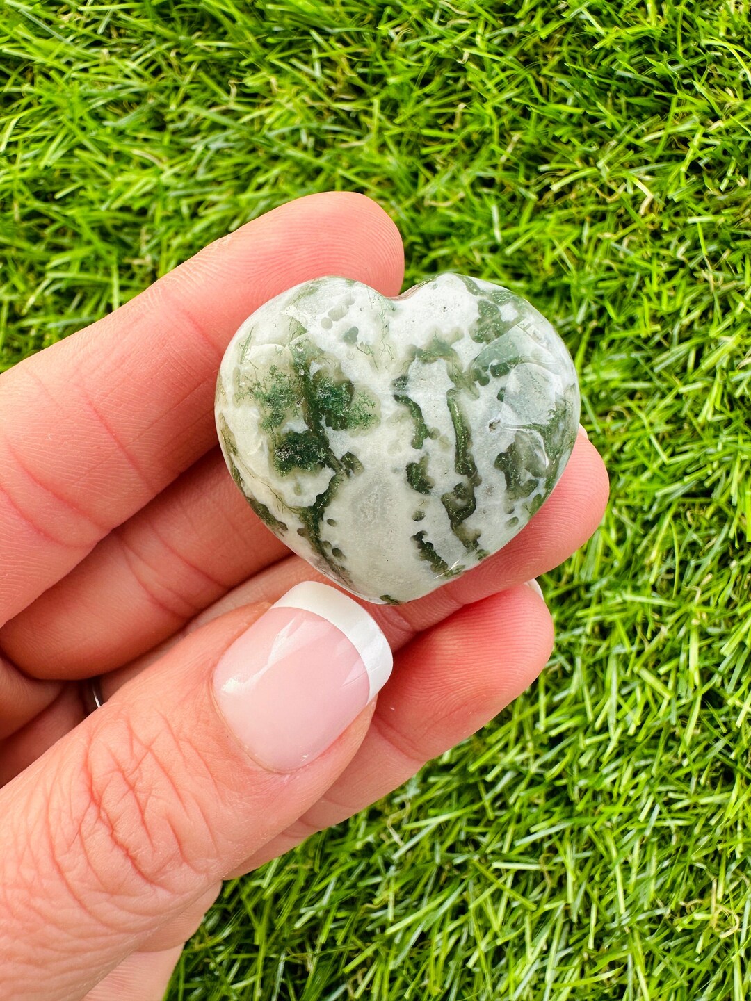 3cm Tree Agate Puffy Crystal Heart - Etsy