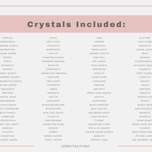 135 Editable Crystal Meaning Cards, Crystal Printable Cards, Crystal ...