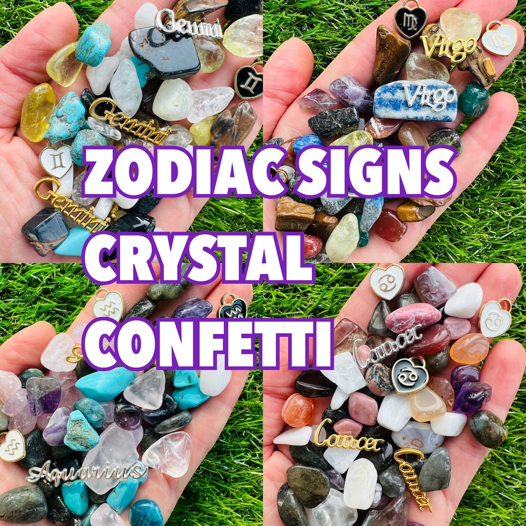 Astrology Zodiac Signs Crystal Confetti Big Scoop, Crystal Confetti ...
