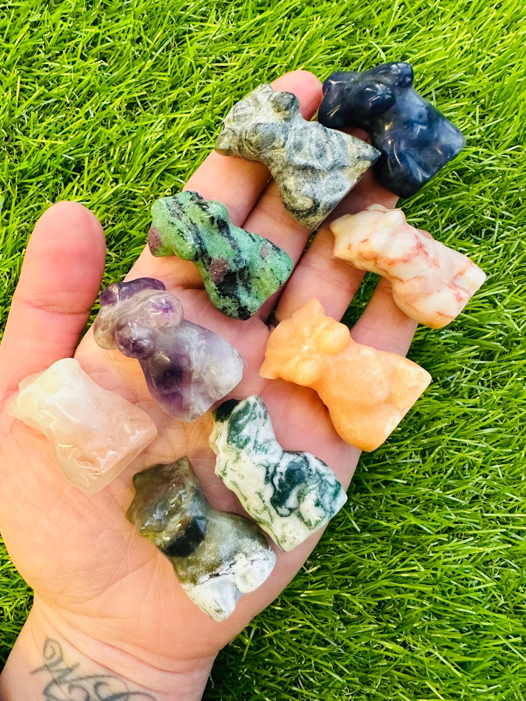 Mystery Curvy Mini Goddess Torso Body Carvings, Crystal Goddess Body ...