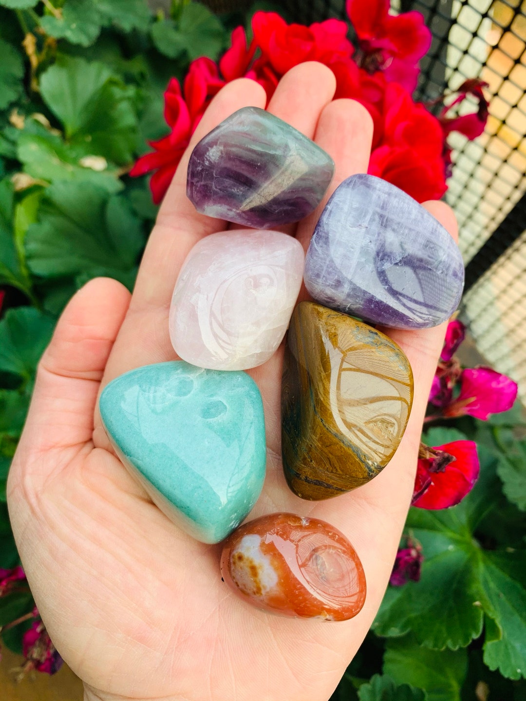 Beginner Crystals Kit, 6 Medium Polished Genuine Tumbled Crystals - Etsy