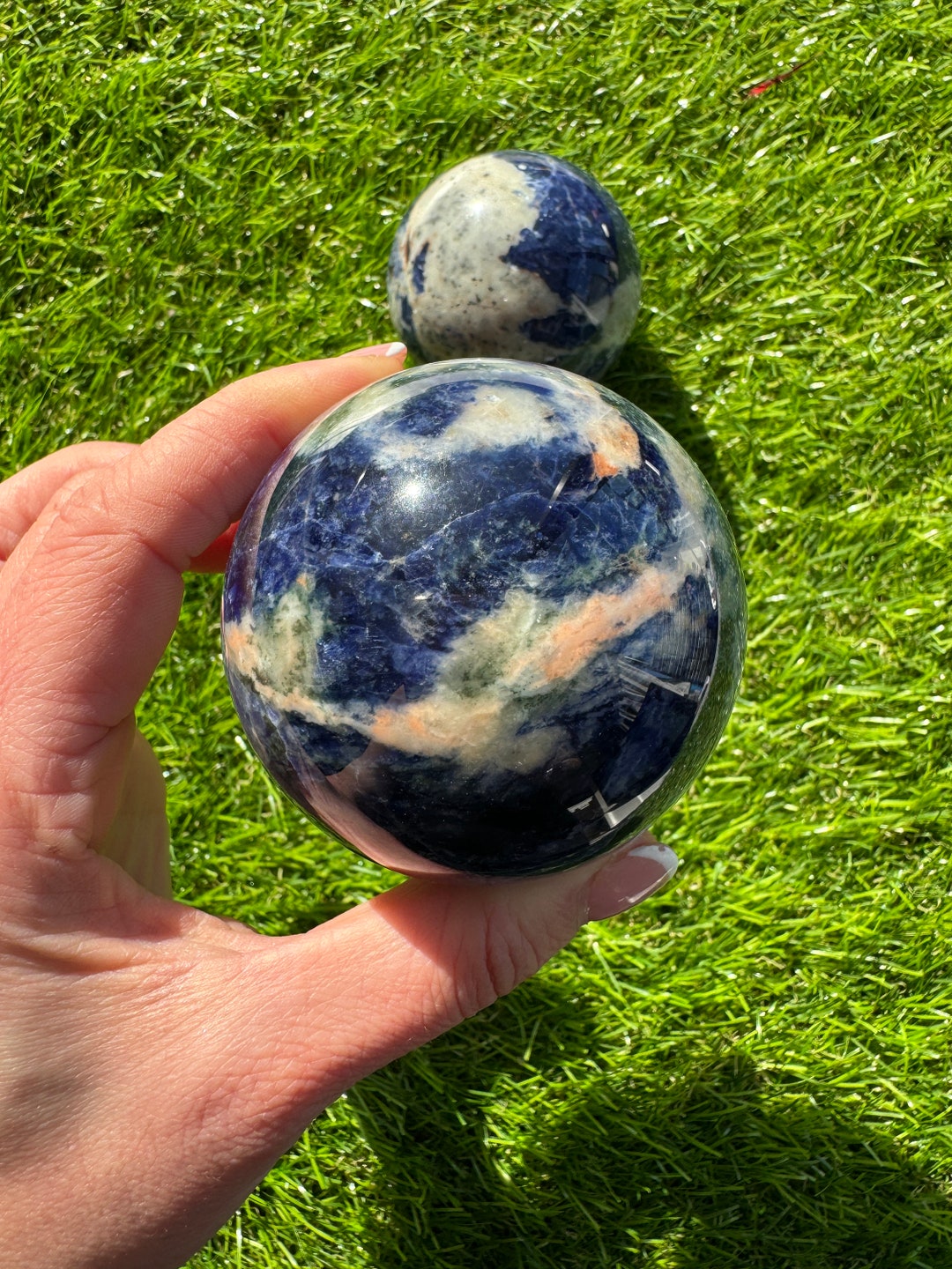 Sodalite Sphere, High-quality Polished Sodalite Crystal Sphere - Etsy