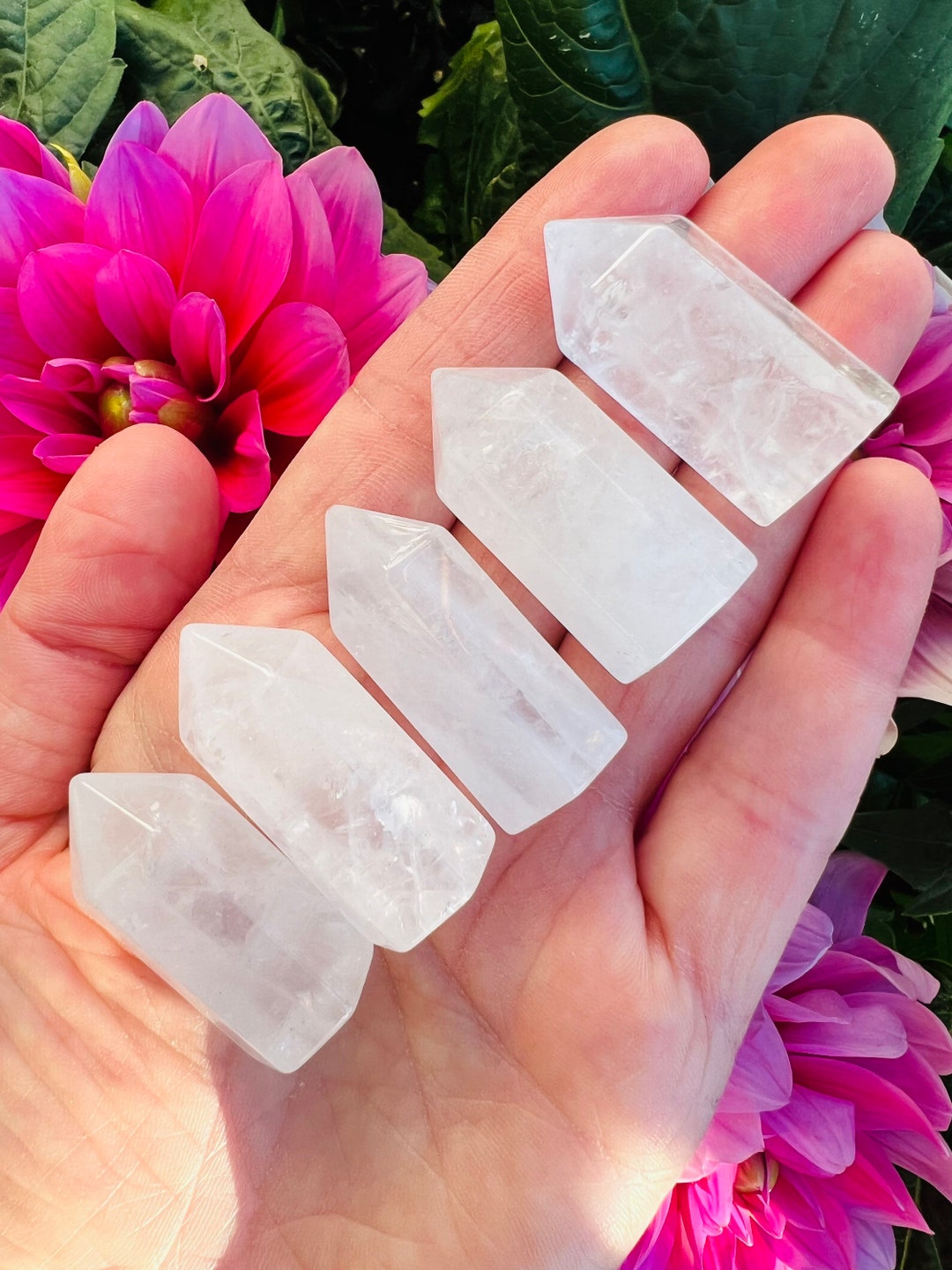 3-5cm Clear Quartz Mini Tower, Mini Genuine Polished Clear Quartz ...