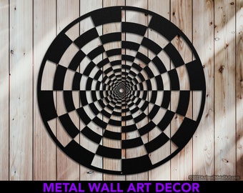 Optical Illusion Metal Wall - Etsy