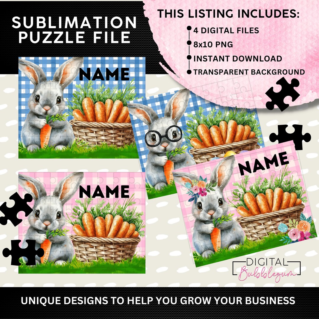 Easter Puzzle Design, Sublimation, Easter Clipart, Instant Download ...