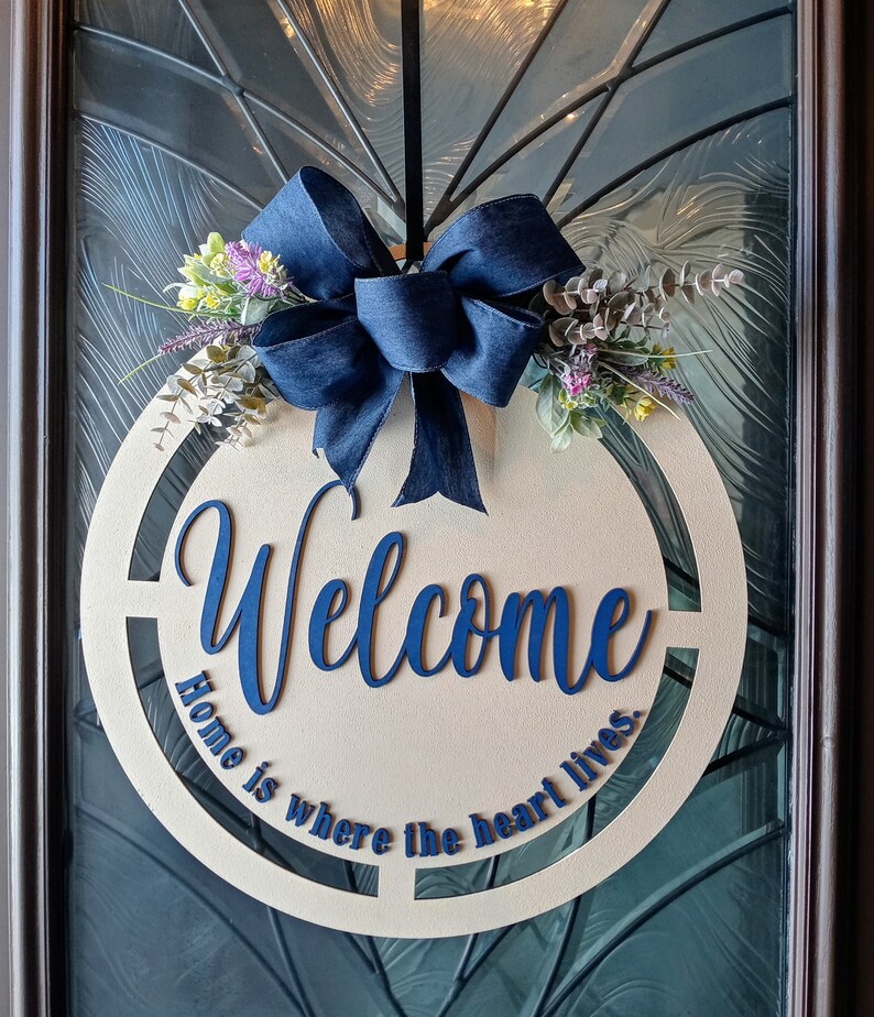 Welcome Door Sign Welcome Front Door Sign Welcome Door Sign Wood Door ...