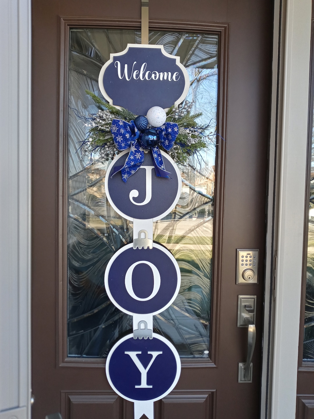 Vertical Joy Sign Vertical Joy Door Sign Joy Door Hanger - Etsy