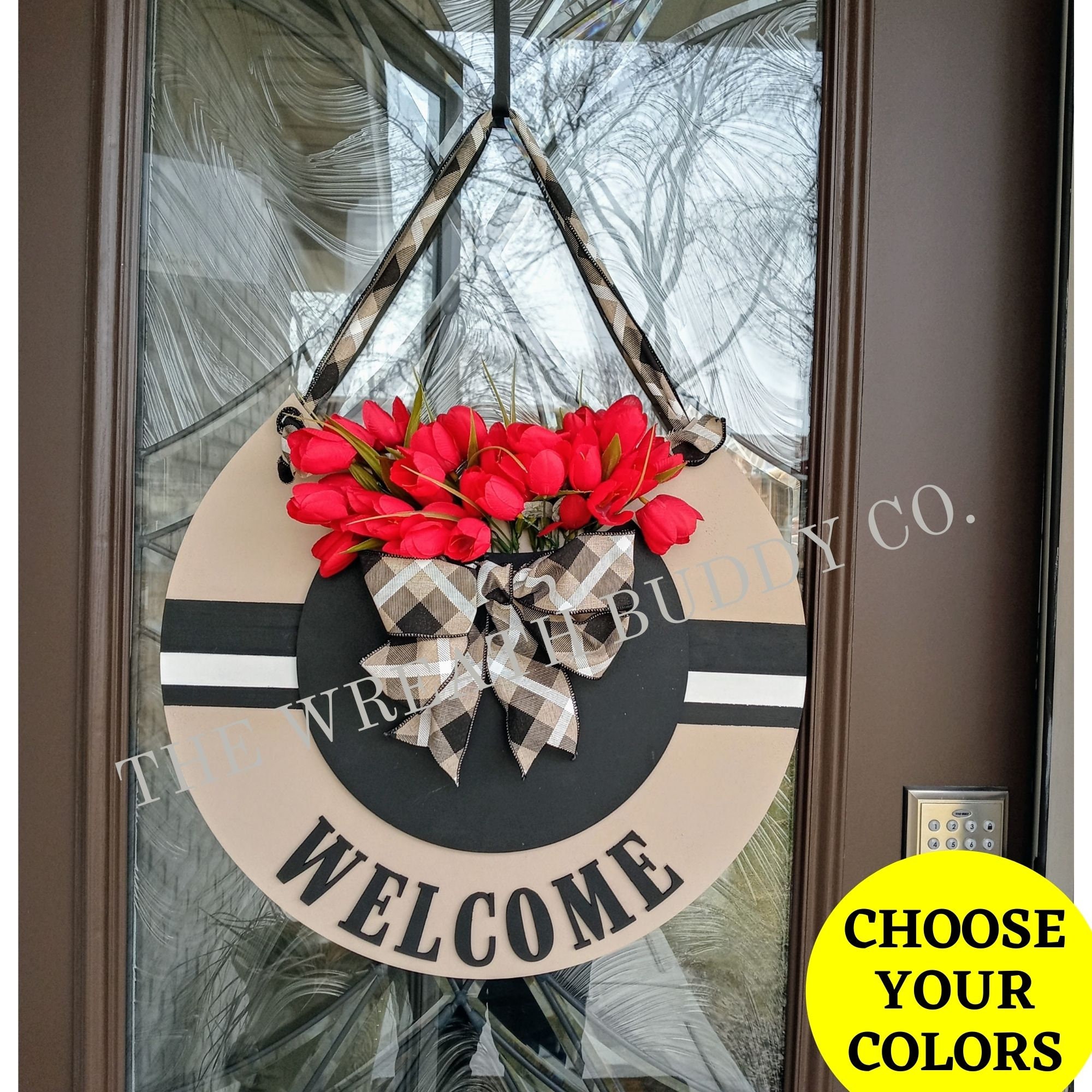 Welcome Door Signs Welcome Door Hangers Welcome Door Hangers Tulip Door ...