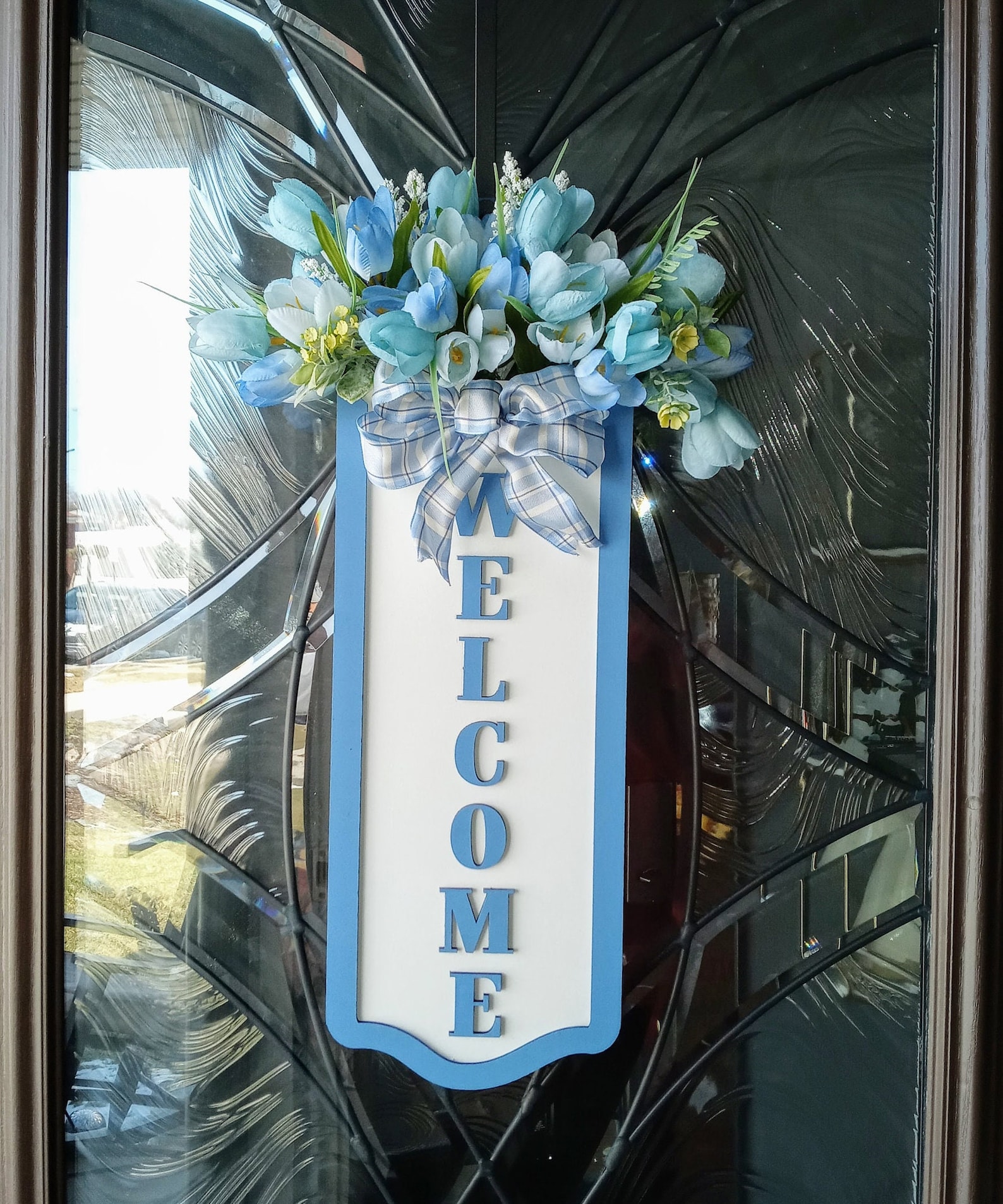 Welcome Door Signs Welcome Door Hangers Front Door Welcome Sign Tulip ...