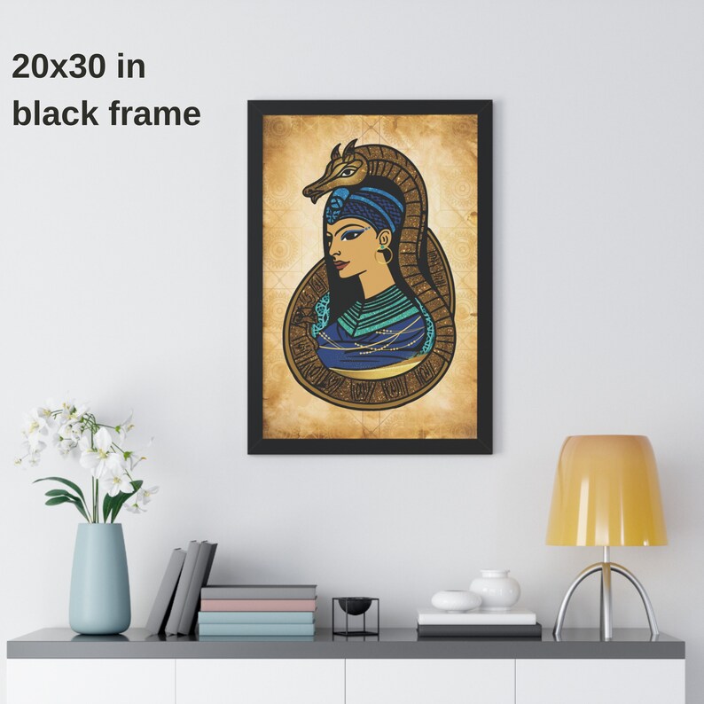Framed Kebechet Print, Egyptian Goddess, Wall Art, Home Decor, Kemet ...